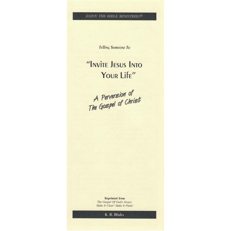 Invite Jesus Into Your Heart – Enjoy The Bible Ministries